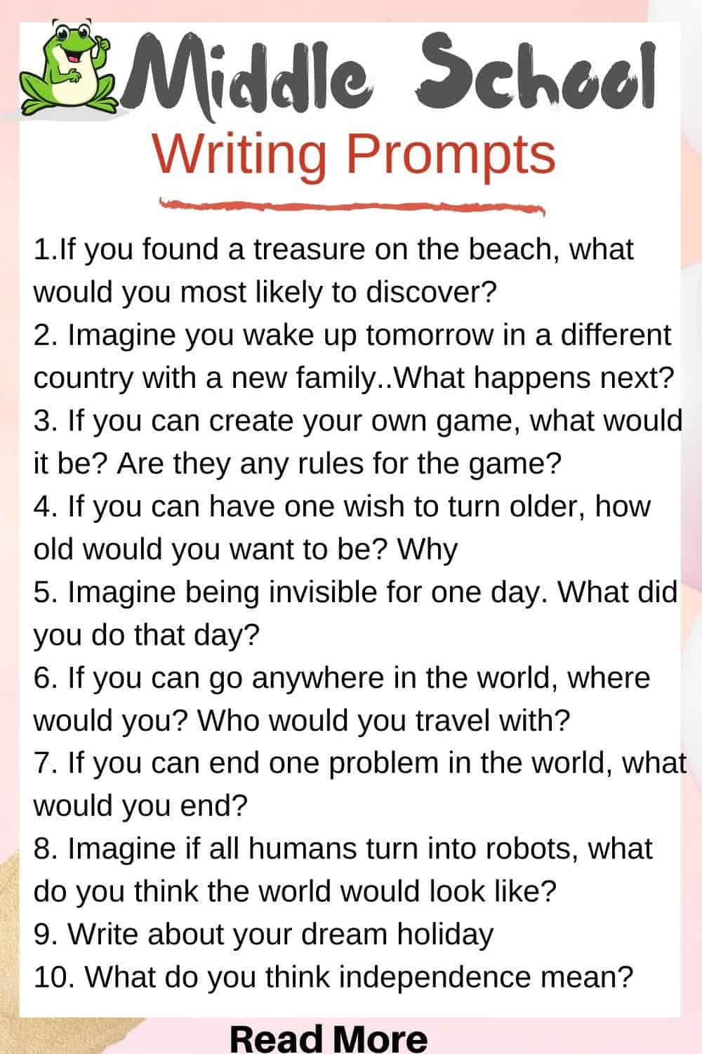 200+ Creative Writing Prompts for Middle School (2023) - Kids and Clicks