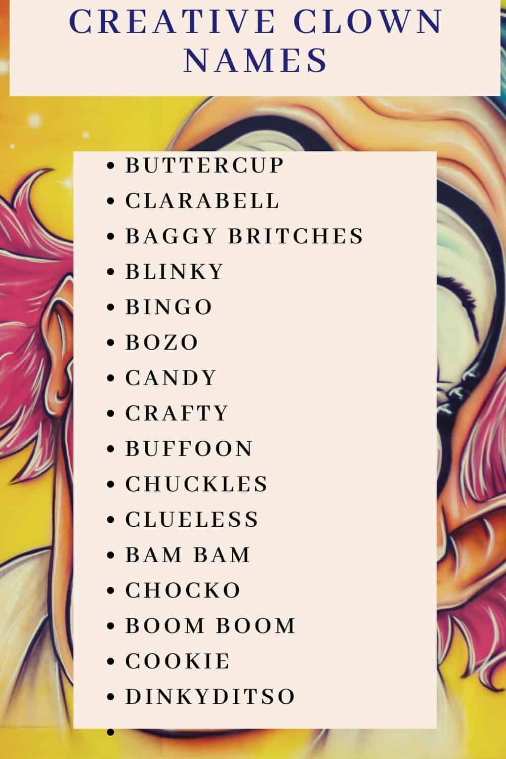 Funny, Cool And Creative Clown Names For Boys And Girls (2023) - Kids ...