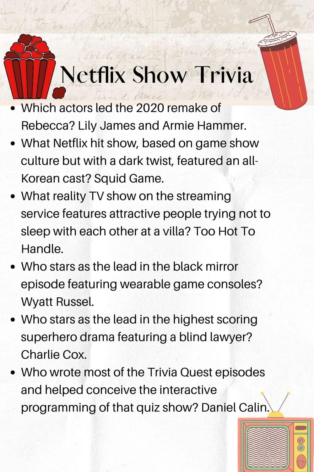 50+ Best Netflix Shows Trivia Questions - Kids and Clicks