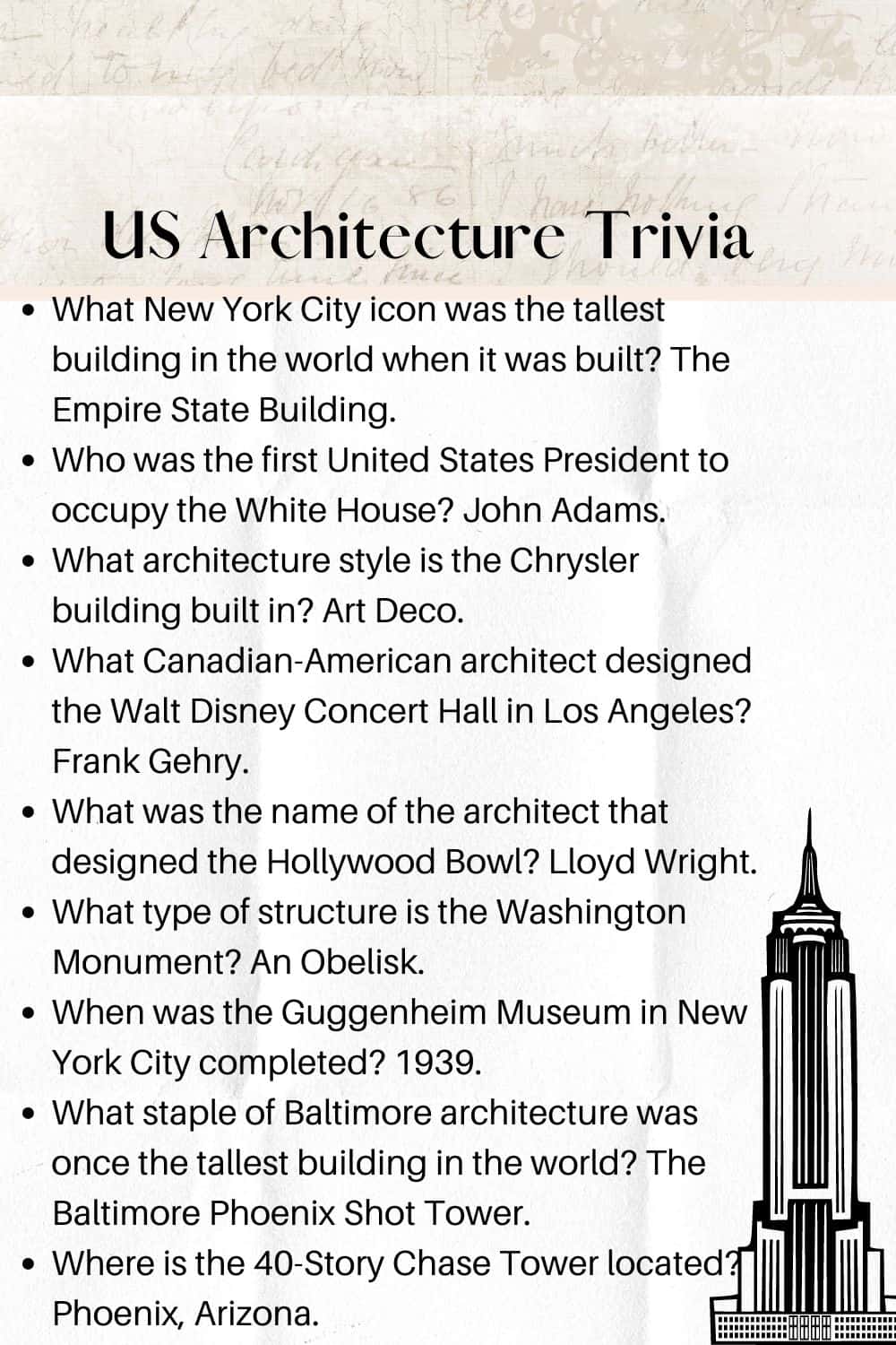 30+ Easy architecture trivia for students - Kids and Clicks
