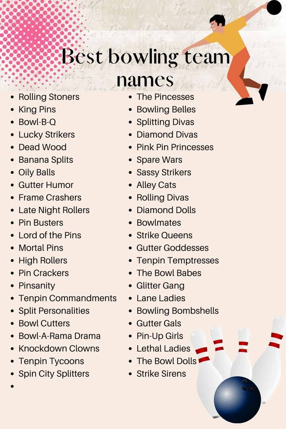 200+ Brilliant Bowling Team Names to Inspire Team Spirit - Kids and Clicks