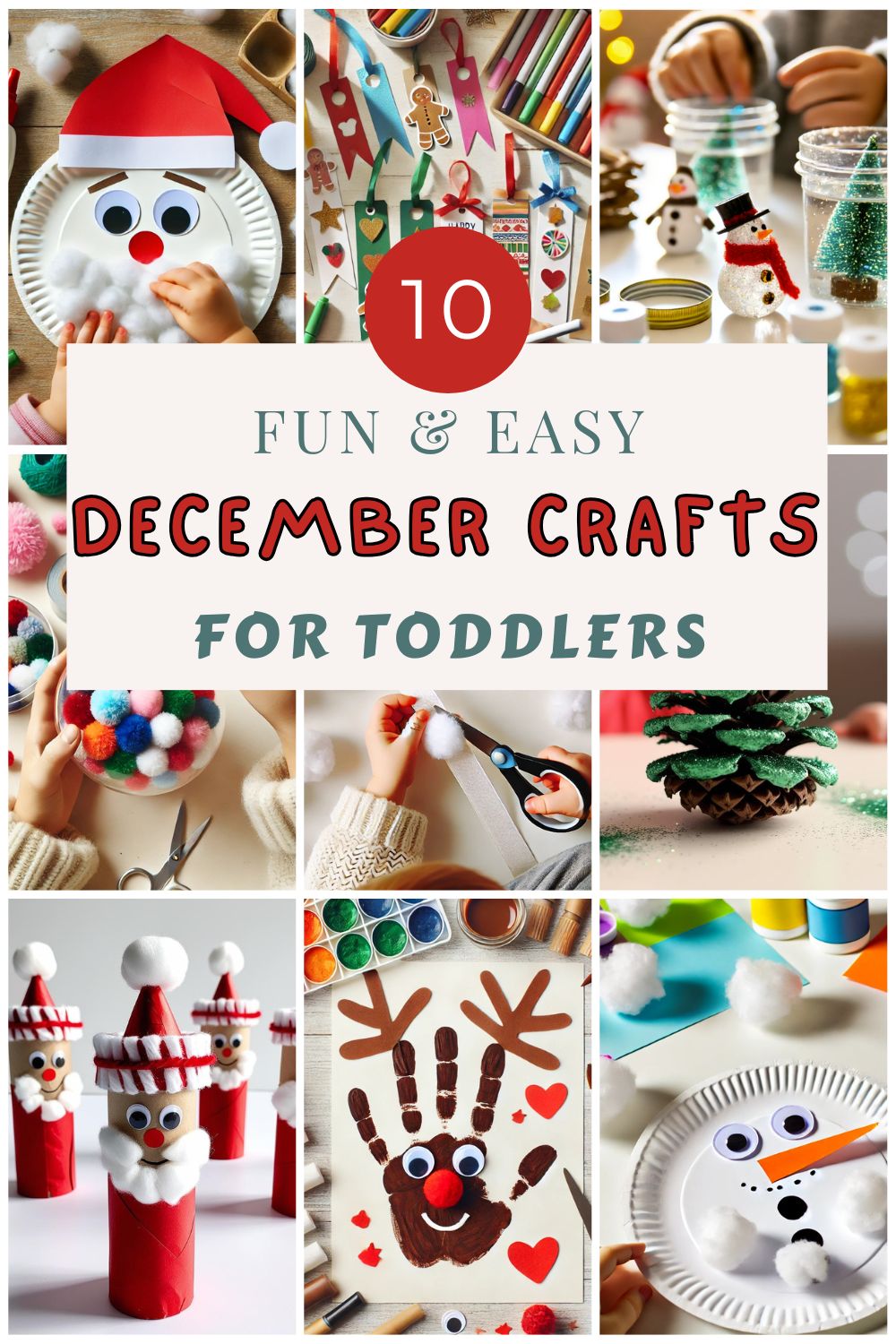 10 Fun December Crafts Ideas for Toddlers - Kids and Clicks